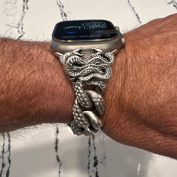 Galaxy Watch Floral Chain Strap No.2 - 20mm - Sterling Silver 925 ...