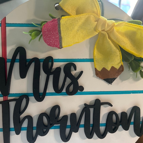 Teacher Gift, 3D Name Sign Classroom Decor- Teacher Graduation Gift ...