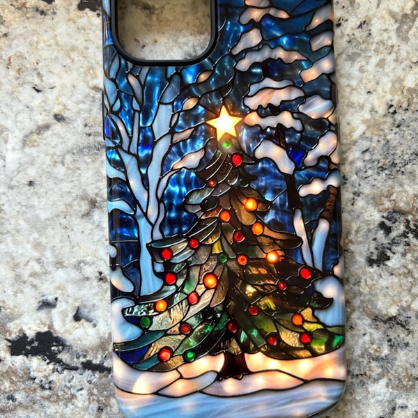 Ocean Waves and Sunshine Faux Stained Glass Phone Case Tropical Beach ...