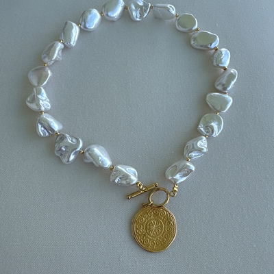 Irregular Shell Necklace, Large Shells Necklace, Chunky Asymmetrical ...