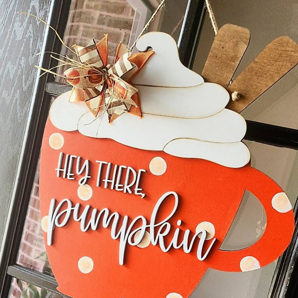 Hey There Pumpkin Door Hanger: Fall Decor, DIY Option - Etsy