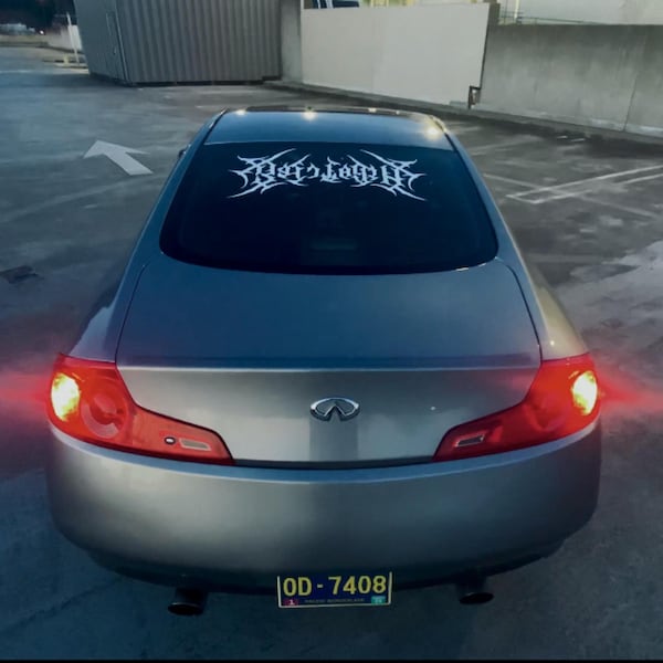 Nightlife Metal Font Windshield Banner- Gothic Style (night, Car Decals ...