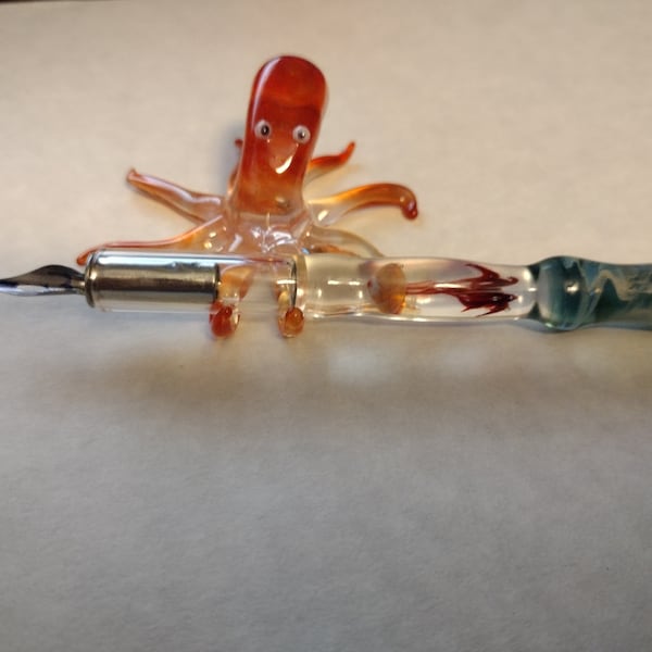 Glass Dip Pen in Pale Pink - Glass Fountain Pen - Glass Fountain Pen ...