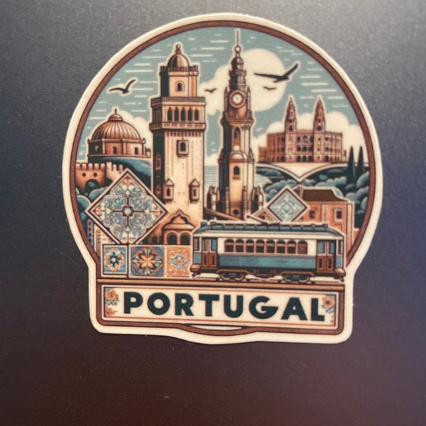Portugal Travel Sticker // Decal for Suitcase, Laptop, Car or Water ...
