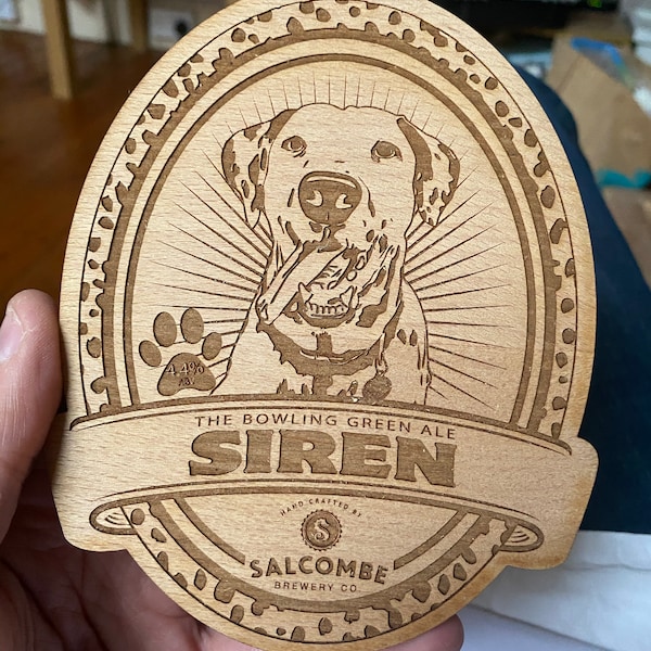 Wooden Bar Pump Clips Custom Personalised Wood Brewery Beer Ale Craft ...