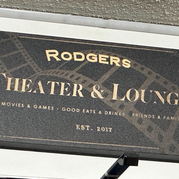 Theater & Lounge Sign, Custom Theater Sign, Personalized Lounge Sign ...
