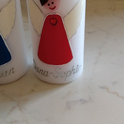 Kerze zur Einschulung handverziert Wunschname - Etsy.de