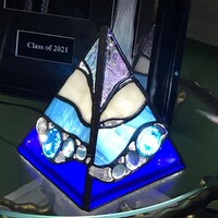 Boho Stained Glass Eye Mirror, Decorative Evil Eye Decor, All Seeing ...