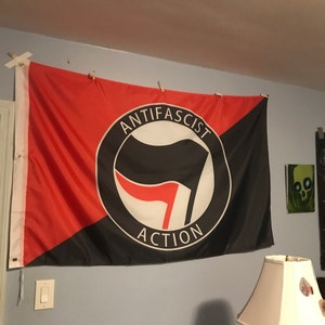 Antifascist Action Flag Banner (3) 3x5ft Antifascist Anti-fascist ...