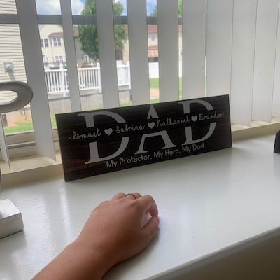 Dad Sign With Kids Names, Personalized Dad Sign, Sign With Kids Names ...