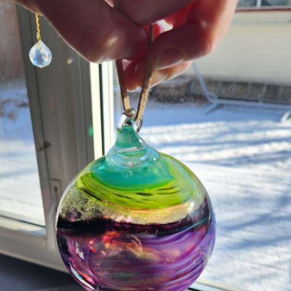 Hand-blown Glass Soap & Lotion Dispenser in Softly Flowing - Etsy