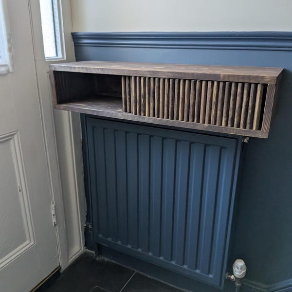 Solid Wood Wall Cabinet, Handmade Floating Console, Floating Table With ...