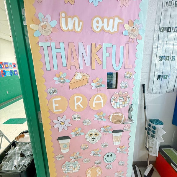 Thanksgiving Bulletin Board or Classroom Door Decor Kit | Printable ...