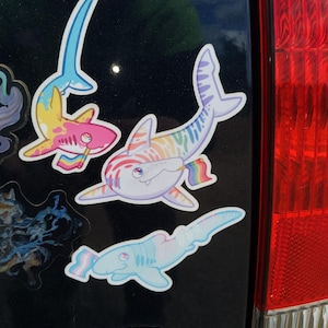 Aceflux Pride Stickers Shark, Dog, Cat Designs Holographic Sticker for ...