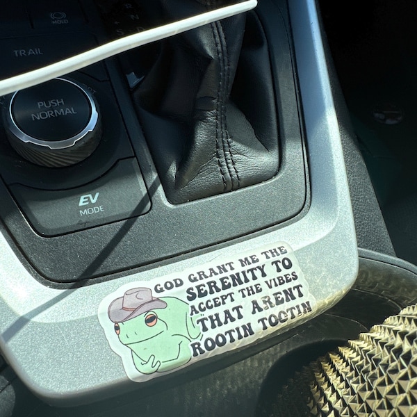 Cowboy Frog Sticker | God Grant Me the Serenity to Accept the Vibes ...