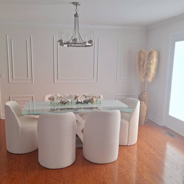 Wall Molding Kit - DIY Accent Wall Kit - Office Wainscoting Panels - 3 ...