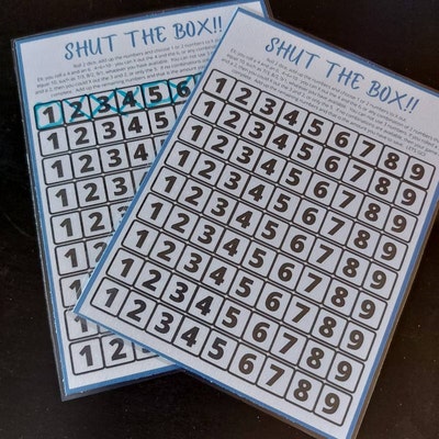 Shut the Box Savings Challenge INSTANT DOWNLAD - Etsy