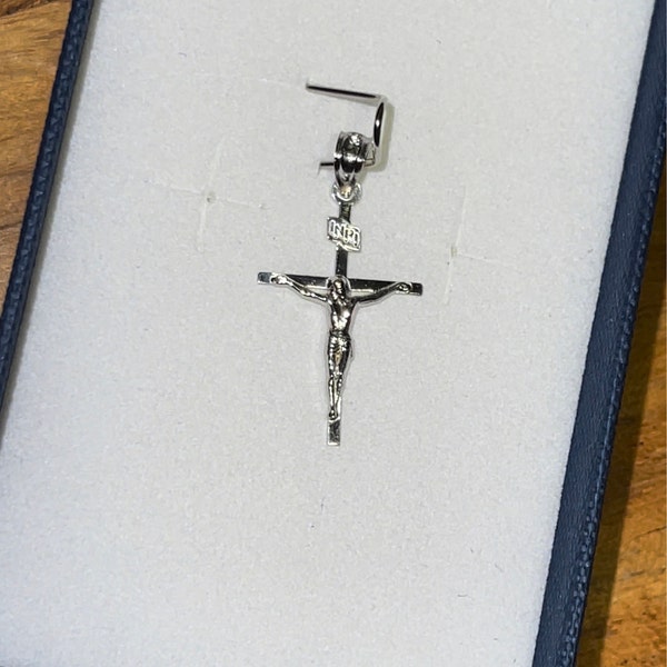 Real Solid 10k Gold INRI Crucifix Pendant - Religious Cross Pendant - Etsy