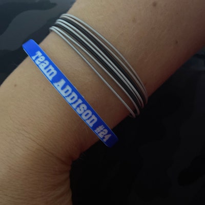 Custom Silicone Wristbands Thin Luxe Custom Bracelet Personalized ...