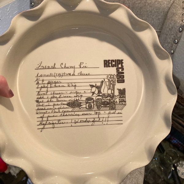 Custom Red Fluted Pie Plate, Recipe Pie Plate, Recipe Dish, Wedding ...