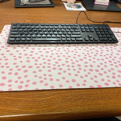 Pink Dalmatian Print Desk Mat Cute Mouse Pad Boho Chic Desk - Etsy