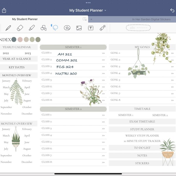 Self-care Digital Stickers for Goodnotes Wellness Stickers in Neutral ...