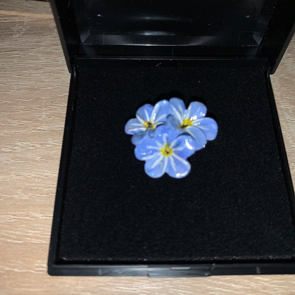 FORGET-ME-NOT Brooch Forget-me-not Pin Forget-me-not Blue Wedding ...
