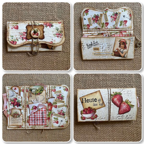 Strawberry Dream Folio, Digital Junk Journal Kit, Junk Journal Kit ...