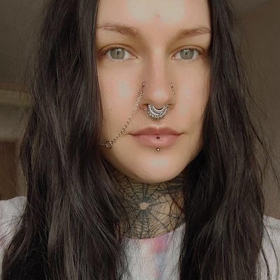 2 Style Barbell Chain, Ear Piercing Chain, Industrial Piercing ...