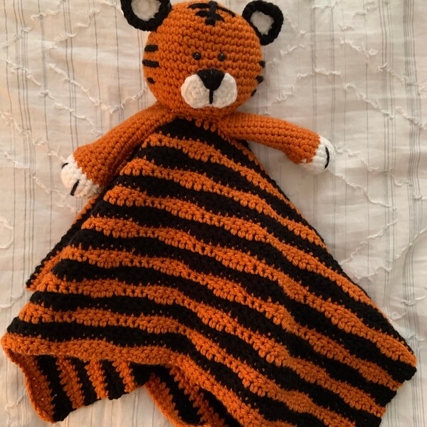 Lovey Crochet Pattern - Tiger PDF Security Blanket - Tutorial Digital ...