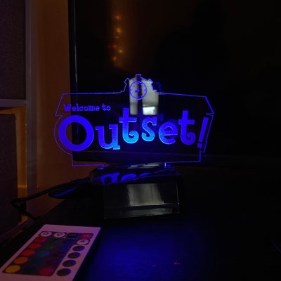 Custom Animal Crossing Island Sign Name LED Lamp Night Light Leaf Bells ...