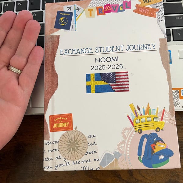 Personalized Exchange Student Welcome Gift, Hardcover Journal Matte - Etsy