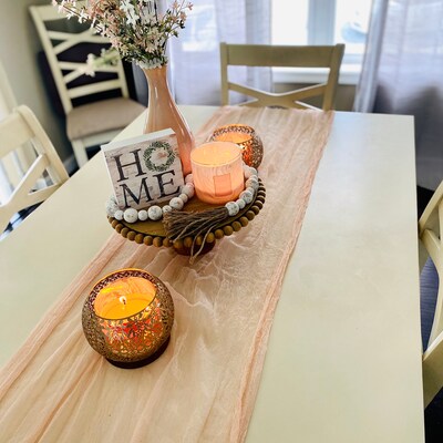 Cheesecloth Runner Light Peach or Color Choice 34 Table - Etsy