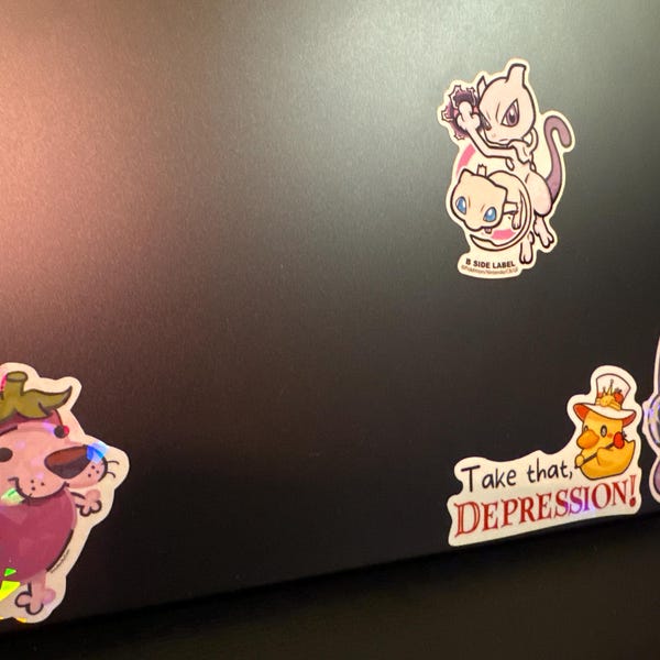 Derpy Dog, Scared Brown Dog Sticker Vinyl Y2K Stickers, Doggo Stickers ...