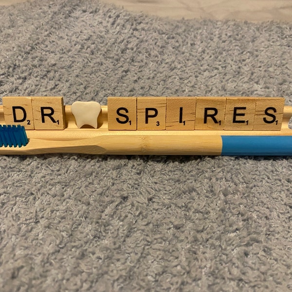 Personalized Dentist Scrabble Tile Name Plates | Dentist Gift | Custom ...