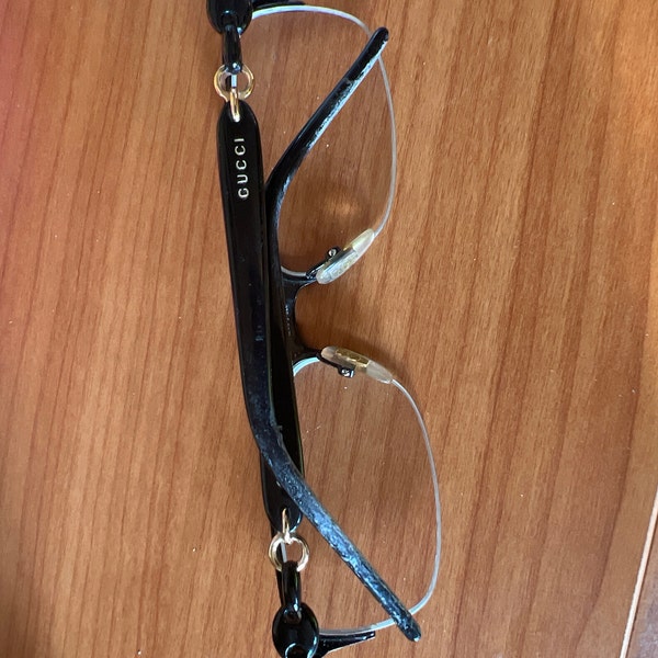 Gucci GG 3151 RLE Shiny Black White Eyeglasses Frames 53-15 135 Italy ...