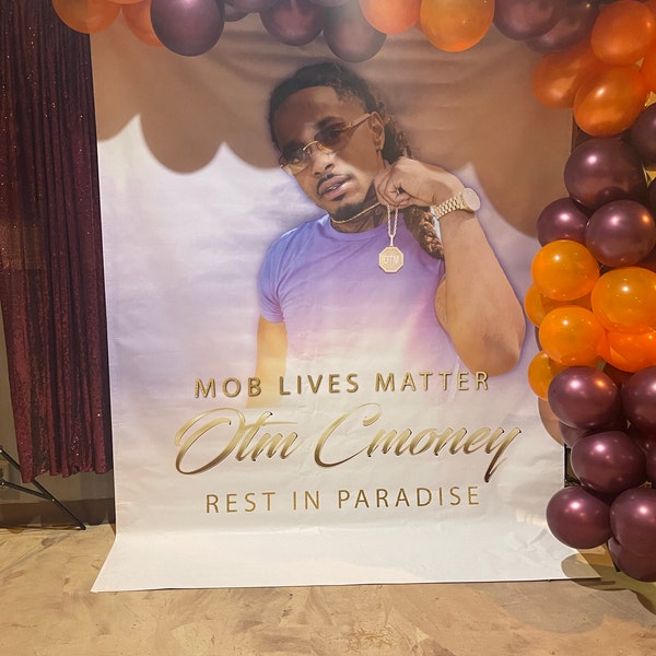 Memorial Backdrop, Long Live Banner Heavenly Birthday Backdrop Banner ...