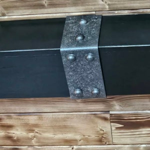 4 In. Faux TEXTURED JET BLACK Ceiling Beam Brackets With Artificial ...