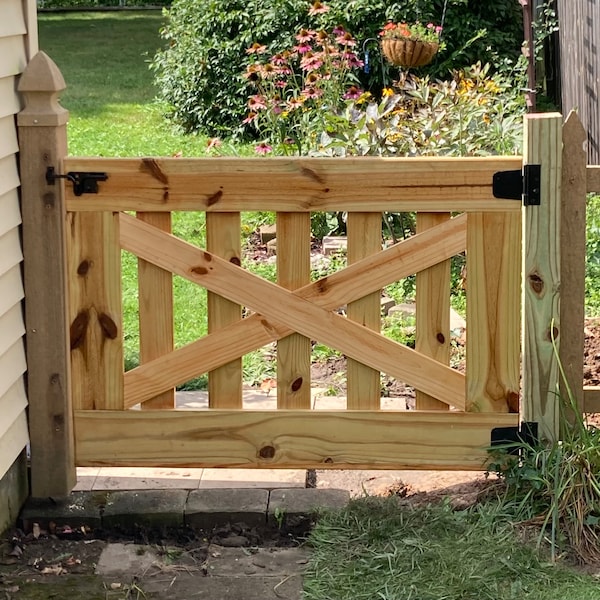 Free Shipping Rustic Farmhouse Pine Gate: Indoor Outdoor Pet Baby ...