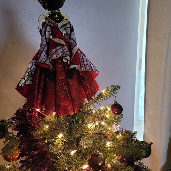 Black Christmas Angel, African American Angel for Tree Top or Large ...