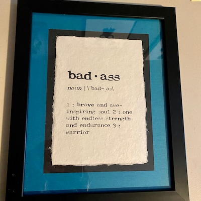 Badass Definition Print in Typewriter Font on 5x7, 8x10, or 11x14 ...