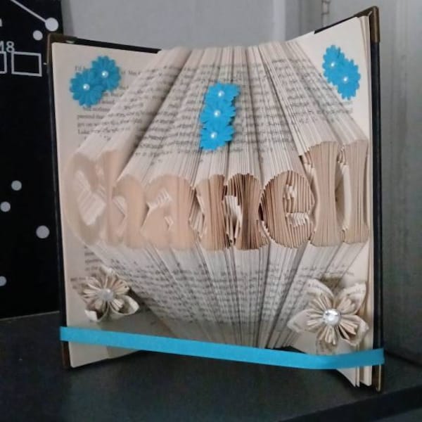 Folded Book Art Name - Etsy