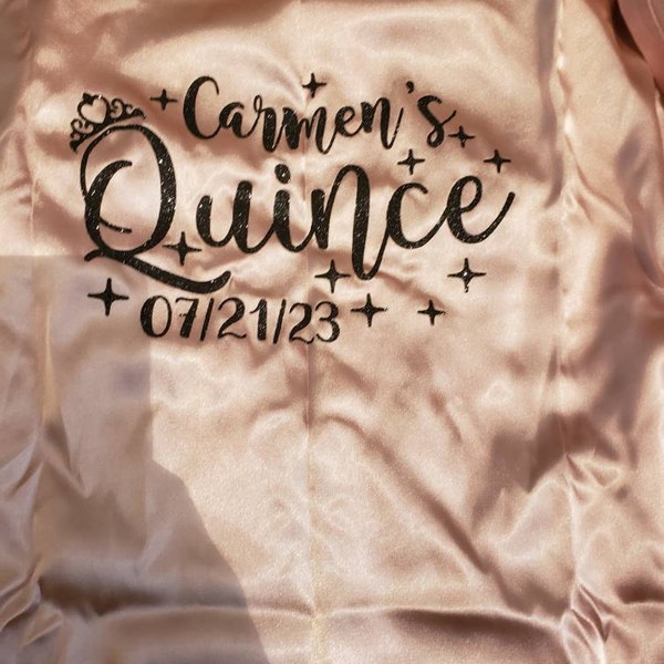Includes FREE Front Personalization, Mis Quince Satin Robes, Getting ...