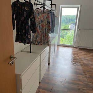 Hanging Coat Rail From Pamo. Designs Black Clothes Rail Made of Steel ...