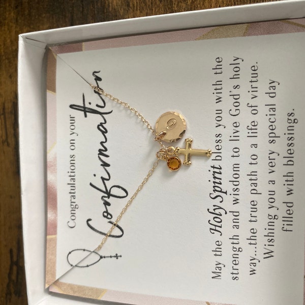 Confirmation Cross Necklace - Confirmation Gifts for Daughter, Girls ...