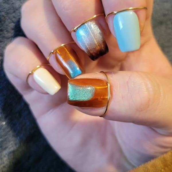 Wudu Nail Rings for Halal Nails, Adjustable and Reusable, Press on ...