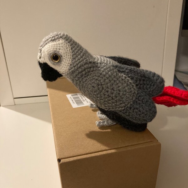African Grey Parrot Crochet PATTERN USA Terms English Language - Etsy