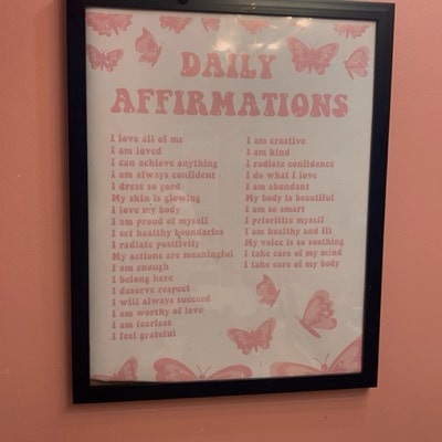 Pastel Pink Aura Poster Set of 3 Prints Positive Affirmation Printable ...