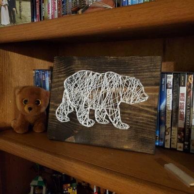 DIY Bear String Art Kit, DIY String Art Kit, String Art Kit, Bear ...