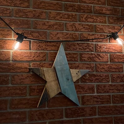 Rustic Wooden Star, Pallet, Patch, Reclaimed, Wood 5 Point Star ...